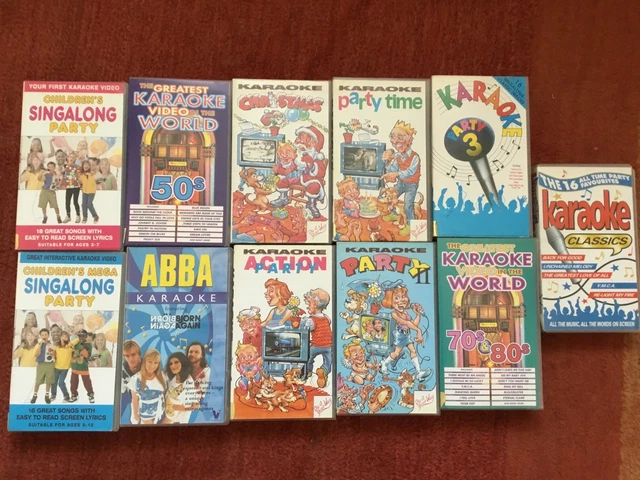 RARE COLLECTION OF Karaoke retro 90s VHS Abba 50s 90s Rock And Roll VHS ...