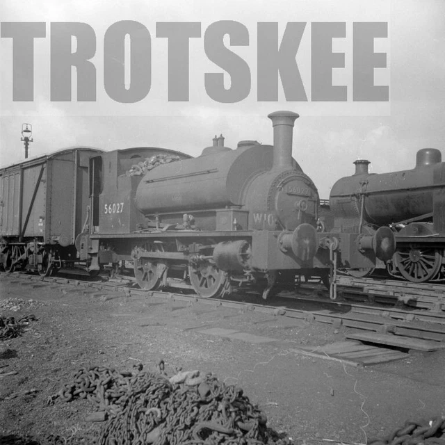 LARGER NEGATIVE BR British Railways Steam Loco 56027 Class 264 Crewe ...