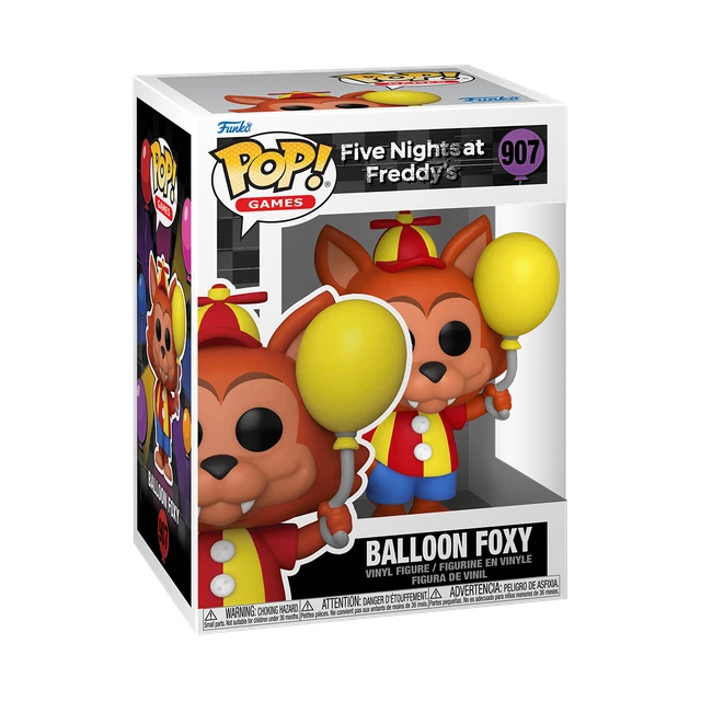 FIVE NIGHTS AT Freddy's Balloon Foxy Pop Games #907 Vinyl Figurine ...