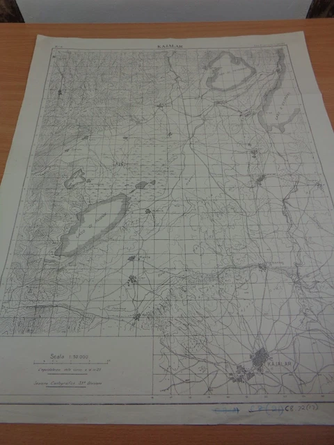 WW1 ITALIAN ARMY 35th DIVISION map of "KAJALAR" (PTOLEMAIDA), SALONICA ...