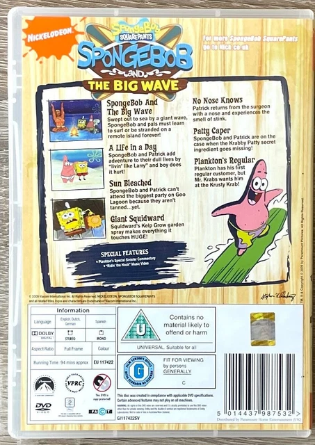 SPONGEBOB AND THE Big Wave DVD, Film Animation, Englisch, Deutsch, DVD ...