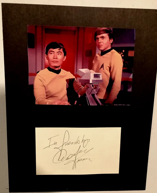 STAR TREK 6X4 of Sulu and Checkov "In friendship" signature $10.00 ...