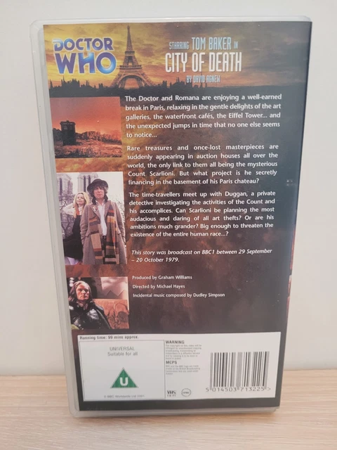 DOCTOR WHO - City Of Death (VHS/S, 2001) £0.99 - PicClick UK