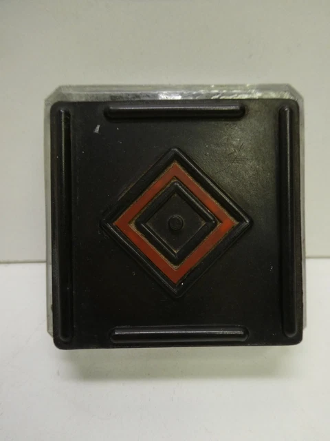 ANTIQUE BAKELITE GLASS Desk Set Bowl Ink Well Pen Stand Made England ...