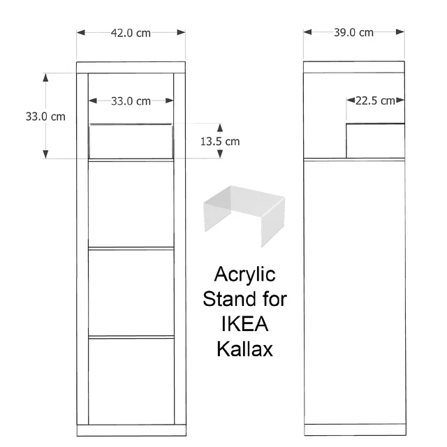 DISPLAY SHELVES FOR Ikea Kallax ,Acrylic Glass Insert Stand Riser ...