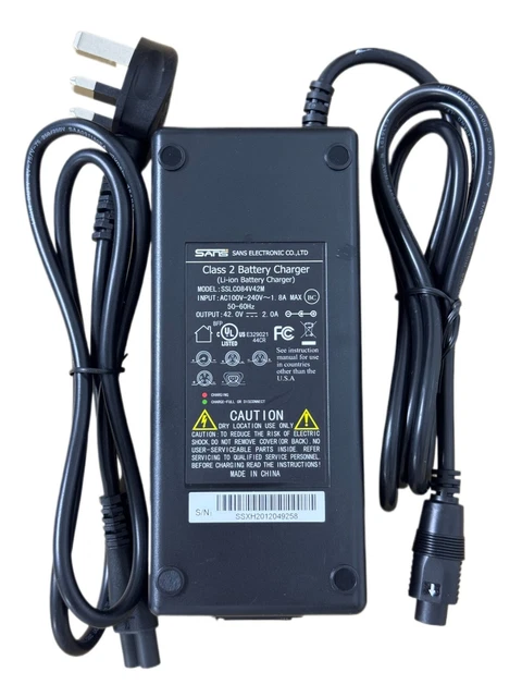 42V 2A SSLC084V42M SV 5-Pin Li-Ion Charger for 36V Joycube & Phylion ...