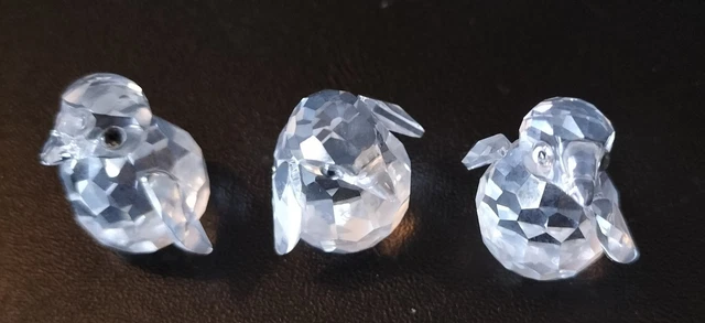 SWAROVSKI CRYSTAL BABY Penguins Set Of 3 Figurines #209588 Penguin ...