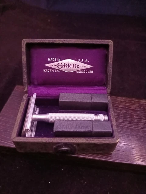 GILLETTE BALL END Safety Razor Vintage Traditional Wet Shaving VGC BIFL ...