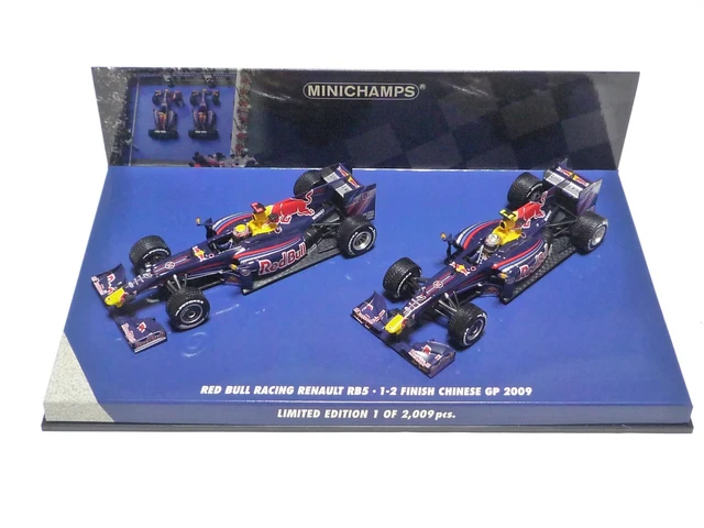 MINICHAMPS 1:43 RED Bull Racing Renault Rb5 1-2 Finition Chinese Gp ...