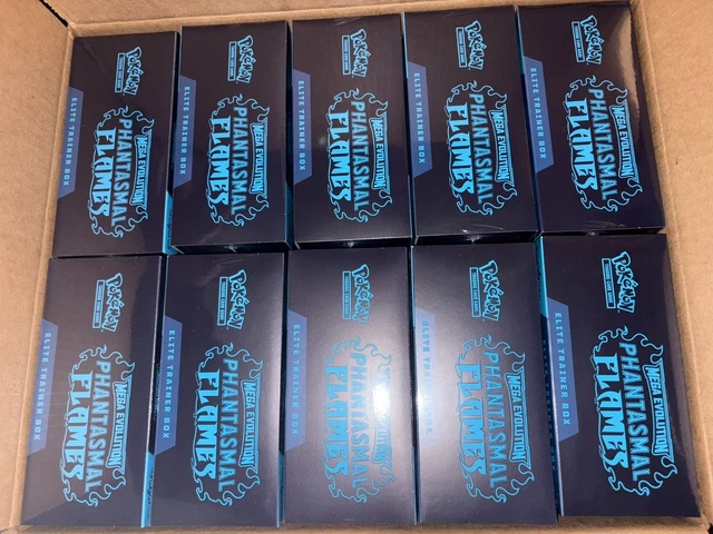 POKÉMON TCG PHANTASMAL Flames 10 Elite Trainer Box CASE of x10 In Hand ...