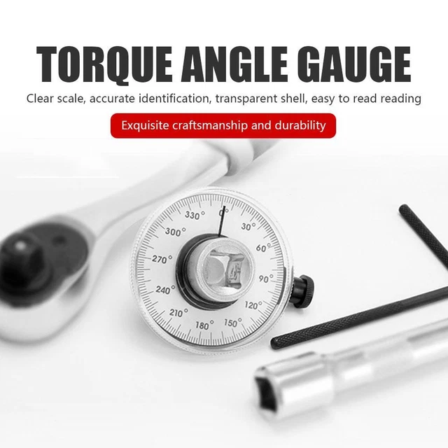 MEASURE HAND TOOLS Adjustable Drive Torque Wrench Angle Gauge Car ...