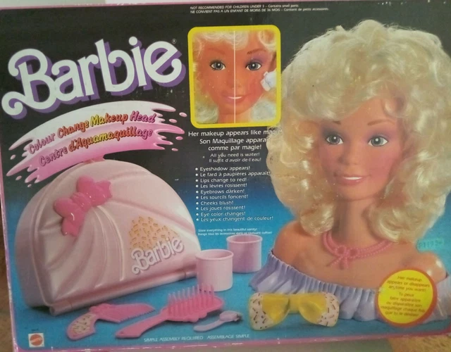 MATTEL BARBIE STYLING Head Color Change Make-up appears Vintage 1988 ...