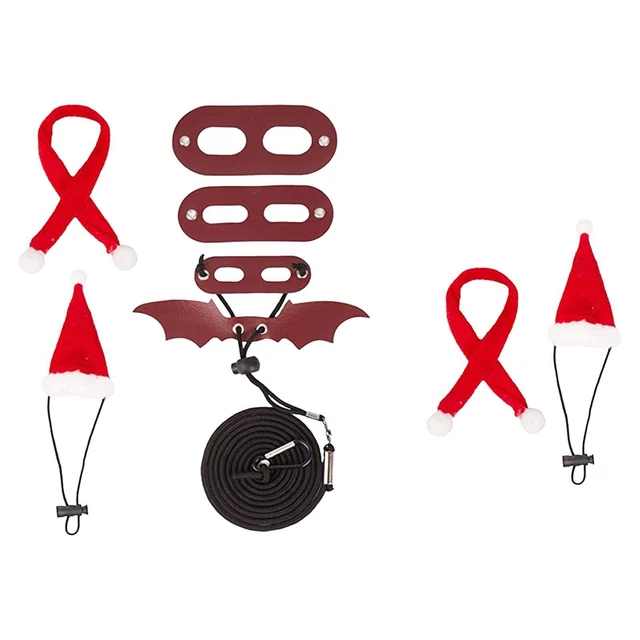 CHRISTMAS SANTA HAT Scarf Reptile Halloween Costume for Small Animals ...