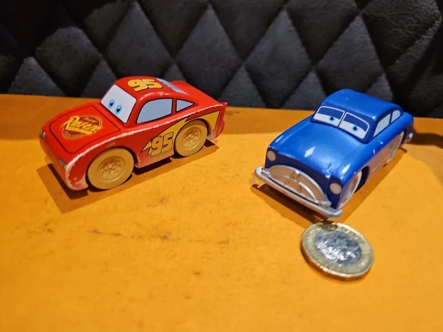 DISNEY PIXAR CARS Lightning Mcqueen And Hudson Hornet Wooden Cars ...