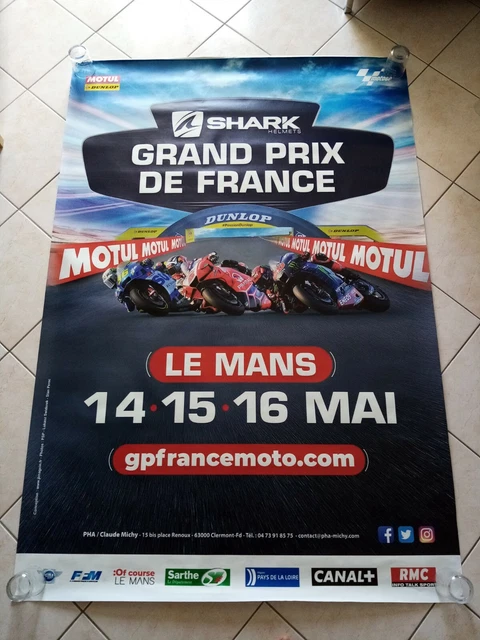 Affiche Grand Prix De France Moto 2021 Au Mans Format 120x180cm Eur