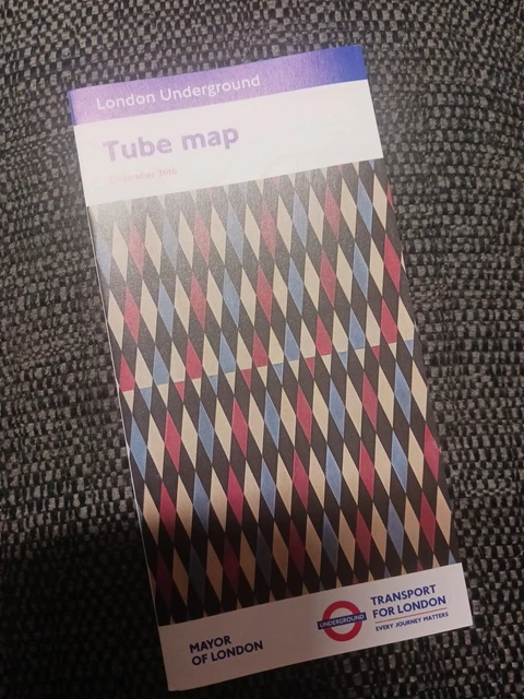 LONDON UNDERGROUND TUBE Map December 2016 £0.99 - PicClick UK
