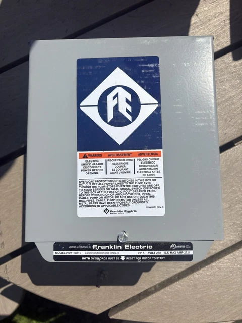 FRANKLIN ELECTRIC 5HP 230v Pump Controller Box For Submersible Pumps ...