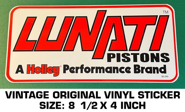 LUNATI PISTONS - Vintage Original Vinyl Decal Sticker-Drag-Nascar ...