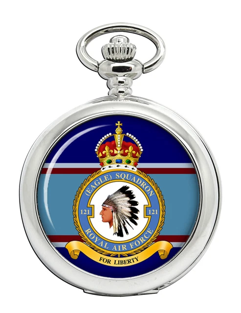 121 EAGLE SQUADRON, RAF Pocket Watch £24.99 - PicClick UK