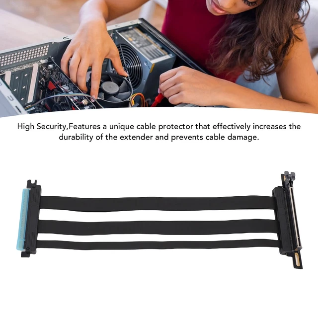 RIGHT ANGLE PCIE 5.0 X16 Cable Long Service Life PCIe 5.0 X16 Riser ...