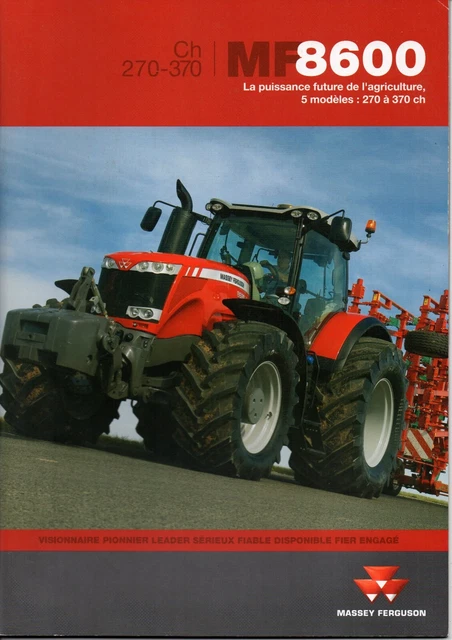 BROCHURE PROSPECTUS TRACTEUR Massey Ferguson série 8600 EUR 5,00 - PicClick FR