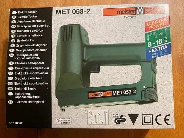 MEISTER CRAFT MET 053-2 Elektrotacker Tacker mit Heftklammern und ...