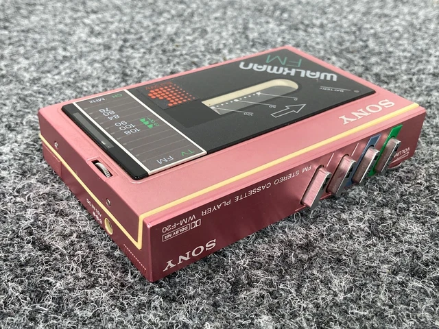 RARITÄT SONY WALKMAN Wm-F20 Cassette Player Rosa Rose Pink Metallic ...