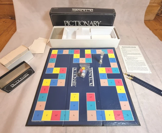 VINTAGE PICTIONARY FIRST Complete 1987 Classic Drawing Board Game £14. ...