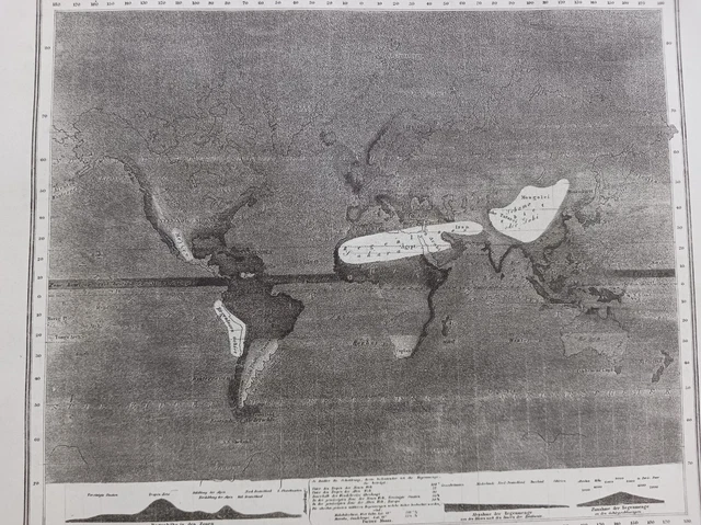 CARTE ORAGES MONDE Planisphere 1849 Carte Map Meyer Z111 EUR 30,00 ...