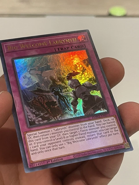 YU-GI-OH! TCG BIG Welcome Labrynth PHHY-EN077 NM Ultra Rare 1st Edition $24.99 - PicClick CA
