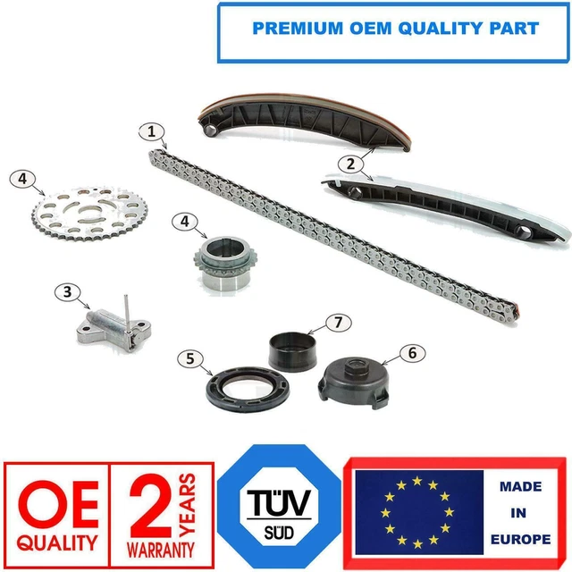POUR RENAULT ESPACE Laguna Megane Trafic 2.0 DCI Timing Chaîne Gears Kit Tendeur EUR 282,12 ...