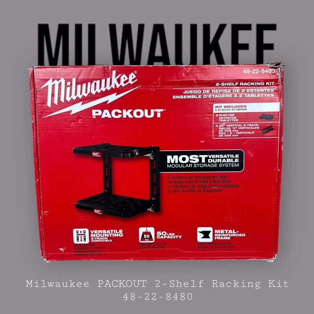 MILWAUKEE PACKOUT 2-SHELF Racking Kit 48-22-8480 $129.97 - PicClick