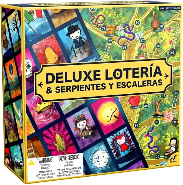 DELUXE LOTERIA & Serpientes Y Escaleras Traditional Mexican Board Full ...