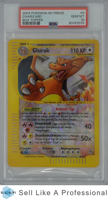 2003 POKEMON SKYRIDGE 9 Charizard Box Topper PSA 10 EUR 7,50 - PicClick IT