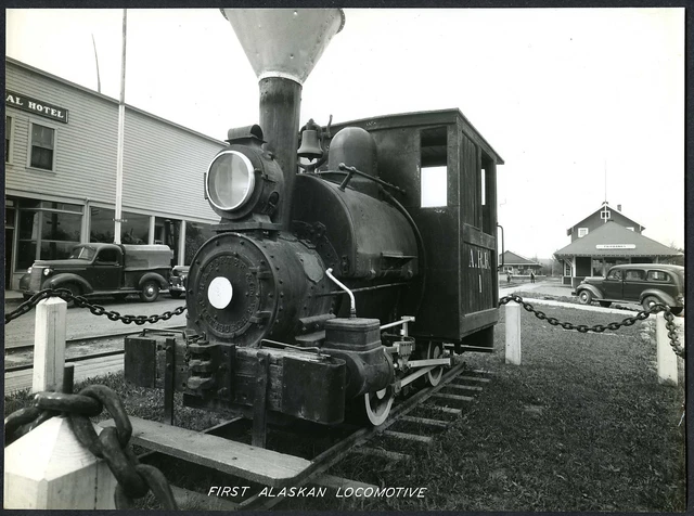 1930S FIRST ALASKAN RAILROAD LOCOMOTIVE NO.1~ANTIQUE "U.S. ARMY AIR ...