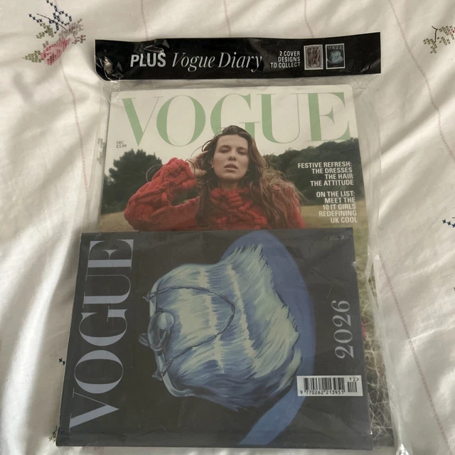 BRITISH VOGUE UK Magazine December 2025 Free Vogue Diary 2026 £15.08 - PicClick UK