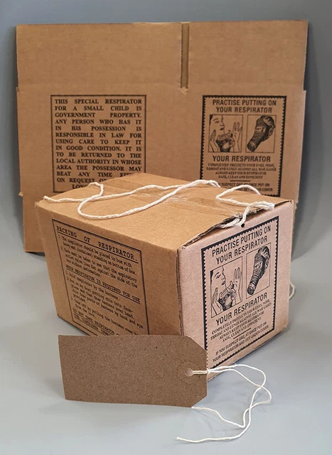1940S/WW2 BLITZ WARTIME Memorabilia Air Raid-GAS MASK BOX includes ...