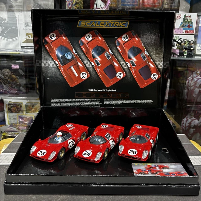 SCALEXTRIC C4391A 1967 Daytona 24 Ferrari P4 Triple Pack 3 pc set 1:32 ...