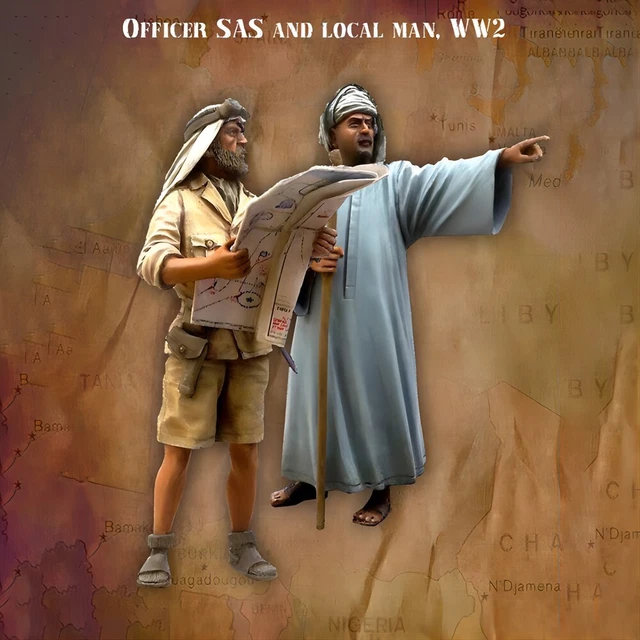 1/35 SCALE WW2 SAS Officer & Local Guide – Resin Model Kit Military ...