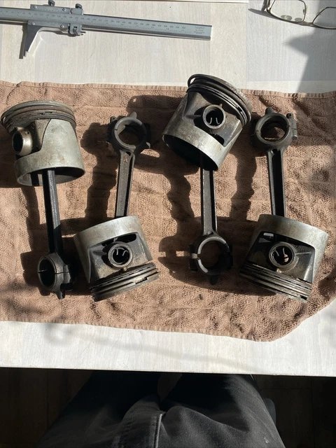 FORD MODEL A car Automobile engine motor pistons 030 piston rods caps ...