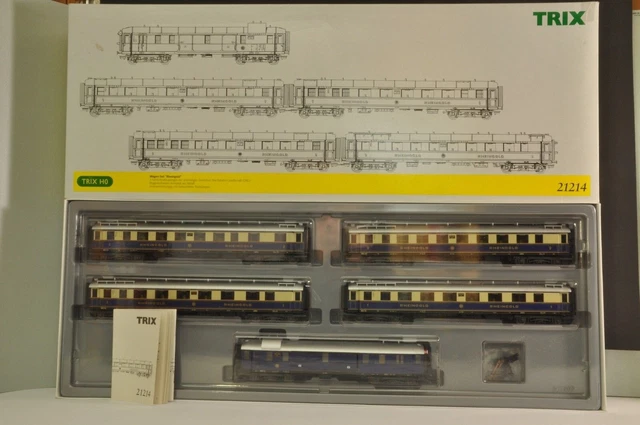 TRIX 21214 WAGEN-SET "Rheingold" H0, OVP, unbespielt, Brandneu EUR 395 ...