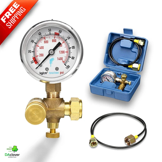 PRESSURE GAUGE MEASUREMENT Kit Nitrogen Gas Charging Hydraulic Breaker ...