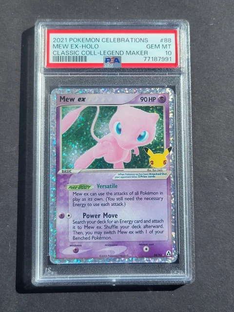 PSA 10 MEW ex 88/92 - CELEBRACIONES 25 ANIVERSARIO HOLO - GEMA COMO ...