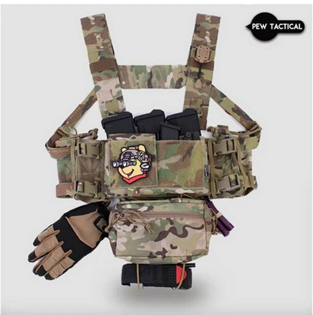 PEW TACTICAL MK3 Chest Rig System D3 500D Original Matte Cordura Fabric ...