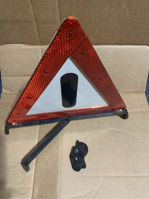 MERCEDES R107 W123 W124 W126 Warning Triangle with rear bracket OEM ...