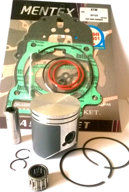 KTM SX 125 2003 Mentex Top End Rebuild Kit Piston [C] Gasket Small End ...