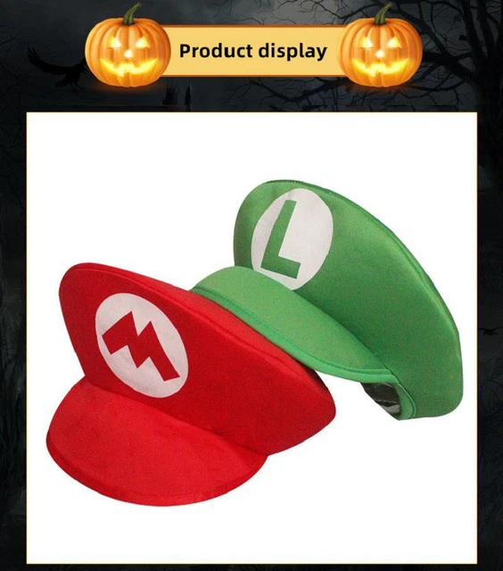 SUPER MARIO BROS Animation Cosplay Prop Hat Luigi Bros Dome Hats ...