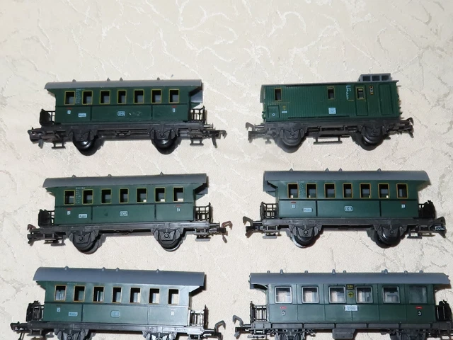 8 PIECES HO Train Fleischmann Passenger Cars Green N14 £62.95 - PicClick UK