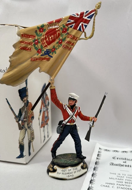 CHAS STADDEN FACTORY painted figure Of Foot Seargent Mint Boxed £49.99 ...