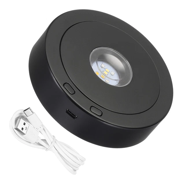 4.5&X3.5& ROTATING DISPLAY Stand 4 Revolving & 8 Light Modes for ...